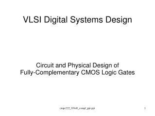 PPT Analog Digital VLSI Design Discovery Bits Pilani Ac PowerPoint Presentation ID