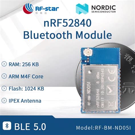 Nrf52840 Nordic Long Distance 24ghz Ble 50 Module Rf Bm Nd05i With Nrf52840 Nordic Long Distance 24ghz Ble 50 Module Rf Bm Nd05i With