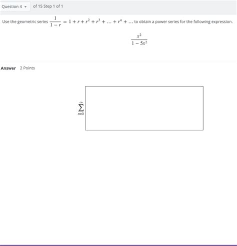 Solved Se The Geometric Series R R R R Rn To Chegg Com