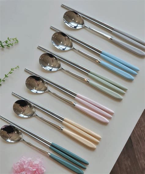 1 1 루드 파스텔 수저세트 신혼부부 숟가락 젓가락 에이블리