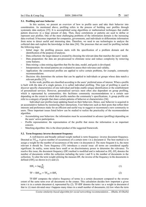 Cosine Similarity Based Algorithm For Social Networking Recommendation Pdf