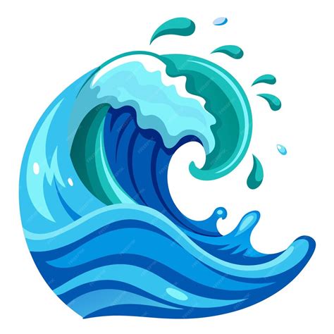 Ocean Water Wave Splash Clipart Vector Art And Illustration Premium
