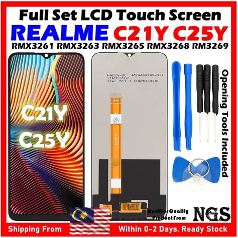 ORl NGS Brand Full Set LCD Touch Screen Compatible For REALME C21Y RMX3261 RMX3263 REALME C25Y