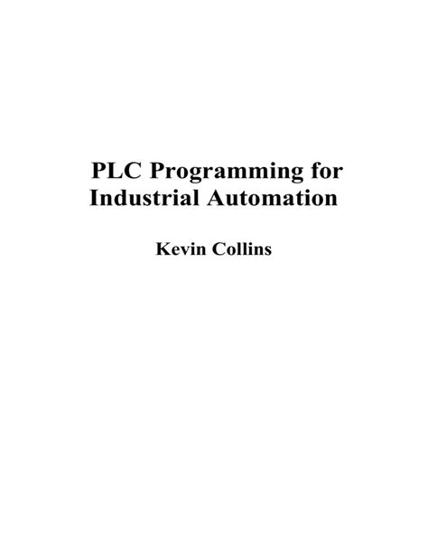 Plc Programming For Industrial Automation