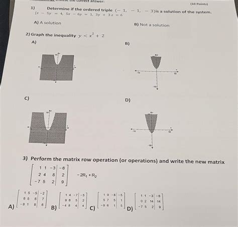 solved correct answer 10 points 1 determine if the
