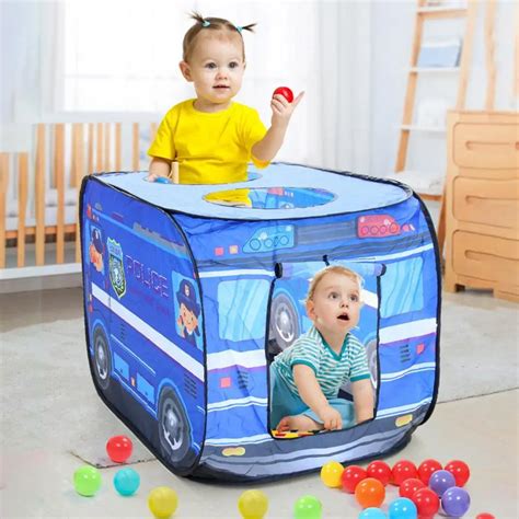 좋은 소방차 경찰차 학교 버스 아이 게임 하우스 놀이 텐트 장난감 접이식 놀이방 Aliexpress