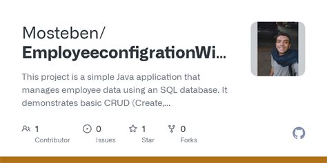github mosteben employeeconfigrationwithsql this project is a simple