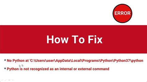 How To Fix No Python Error How To Set Python Environment Variables Fix Python Is Not Recognized