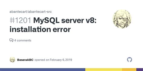 Mysql Server V8 Installation Error · Issue 1201 · Abantecartabantecart Src · Github