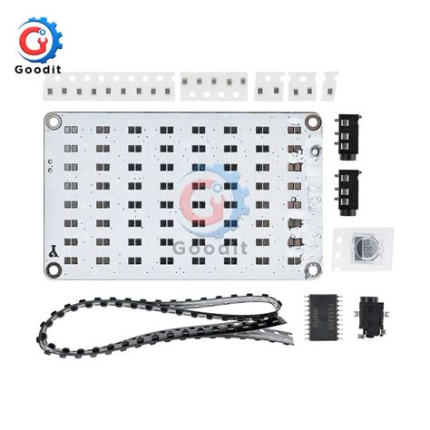 5 가지 색상 8x8 5v Fft 오디오 스펙트럼 분석기 오디오 표시기 음성 제어 매트릭스 Led 빨강파랑녹색노랑