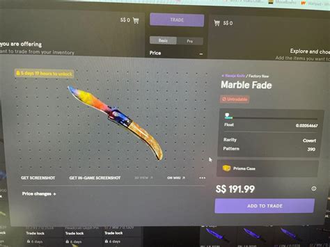 Navaja Knife Marble Fade FN Video Gaming Gaming Accessories In Game Products On Carousell