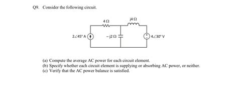 Solved Q9 Consider The Following Circuit A Compute The