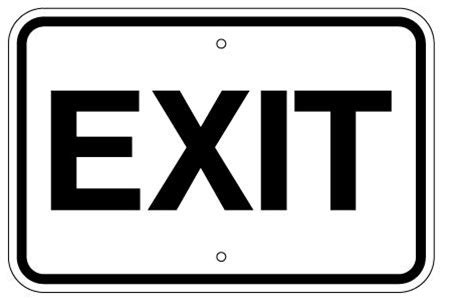 Traffic EXIT Sign Safety Supply Warehouse