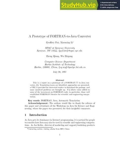A Prototype Fortran To Java Converter Pdf Programming Languages