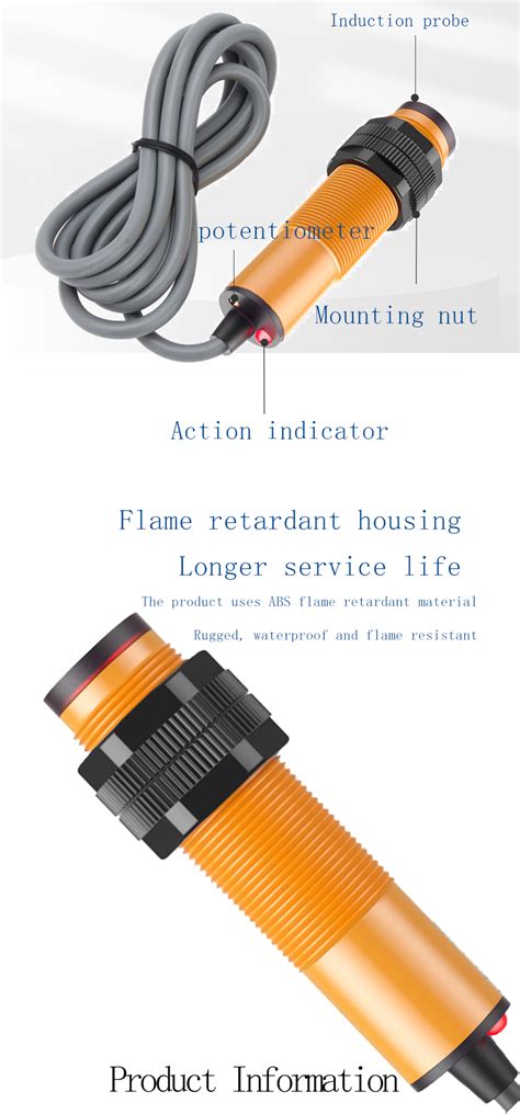 BXuan M18 NPN PNP NO NC Diffuse Reflection Reflector Photoelectric