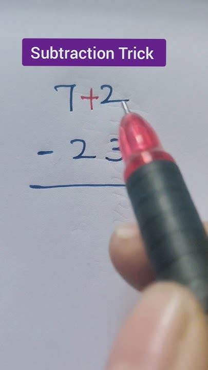Subtraction Short Trick Shorts Maths Mathstricks Subtraction Foryou Youtube