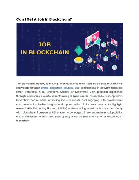 Ppt Can I Get A Job In Blockchain Powerpoint Presentation Free