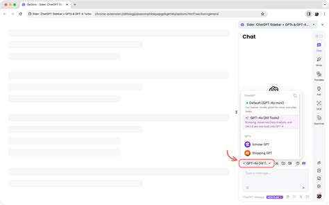 Free To Use GPTs Of ChatGPT In Sider Sider AI