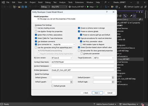 connect to oracle with ef core — c guide