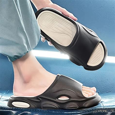 남성용 눈물방울 모티프 프린트 베개 슬라이드 클라우드 슬라이드 캐주얼 미끄럼 방지 슬리퍼 실내 야외 비치 샤워 봄 여름용 오픈 토 슈즈 이 좋은 거래를 놓치지