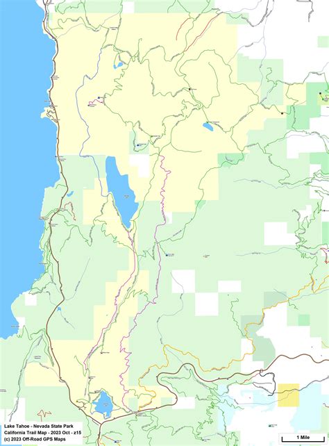 California Map Lake Tahoe
