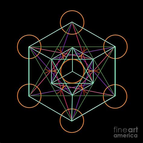 Metatrons Cube Drawing By Heather Crowther Fine Art America
