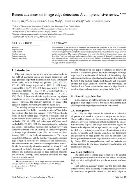 Pdf Recent Advances On Image Edge Detection A Comprehensive Review
