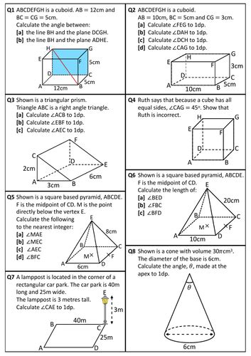 Trigonometry In 3d Teaching Resources