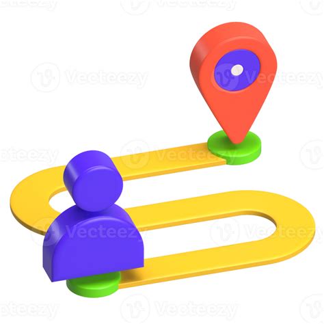 People On Navigation Path 3d Icon 53945663 Png