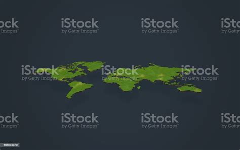 어두운 배경에 3d 그린 세계 지도 세계적인에 대한 스톡 벡터 아트 및 기타 이미지 세계적인 3차원 형태 개념과 주제 Istock