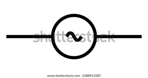 Ac Voltage Source Symbol Icon Vector Stock Vector Royalty Free Shutterstock