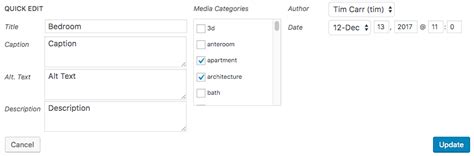 Quick Edit List View Media Library Organizer