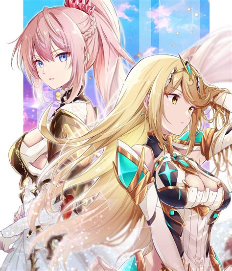 Mythra And Shionne Art By Ui Frara R Xenoblade Chronicles
