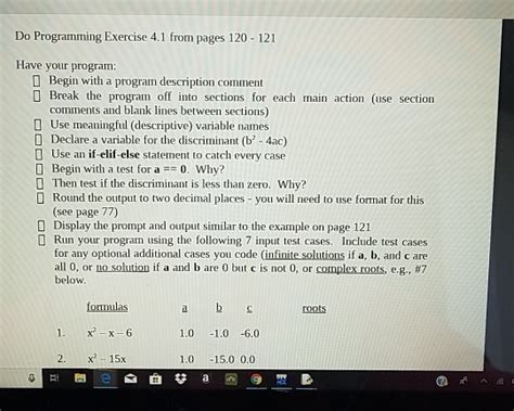 Solved Do Programming Exercise 41 From Pages 120 121 Have