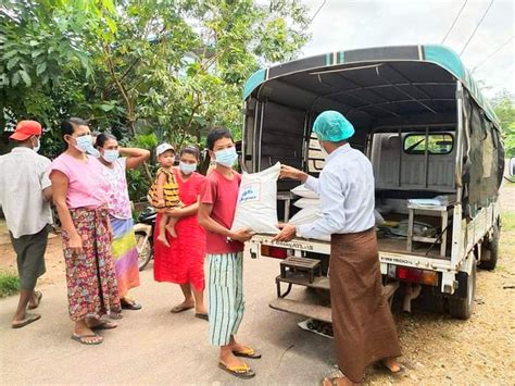 မုဒုံမြို့၌ ကိုဗစ် ၁၉ကာလအတွင်း ဘုန်းကြီးကျောင်းများနှင့် အခြေခံအိမ်ထောင်စုများအား ဆန်အိတ်များလ