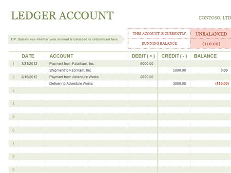 Accounting Ledgers Templates Accounts Ledger Template Ms Office Guru