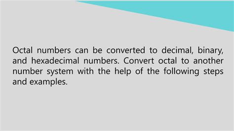 Ppt Binary To Other Number System Conversionpptx