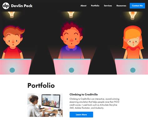 Creating An Instructional Design Portfolio Devlin Peck