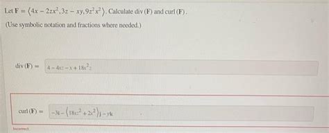 solved let f sin 6x 4z i oyek calculate div f and