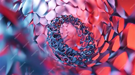 Premium Photo 3d Rendering Of A Blue And Pink Organic Structure