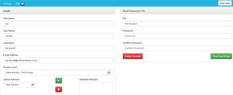Deleting User Accounts Adviser Cloud