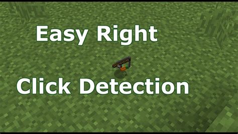 How To Tell When Players Right Click Click Detection Minecraft
