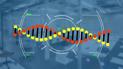 premium stock video animation of scope scanning and dna strand