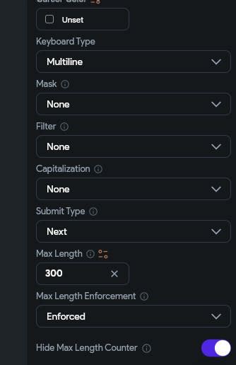 Textfield Where Minimum Length Options Solved