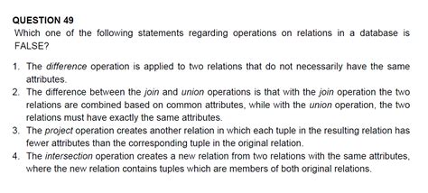 solved which one of the following statements is false about