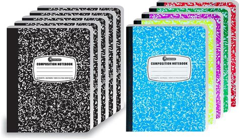 Rosmonde Composition Notebooks Wide Ruled 10 Pack Combo 200 Pages 100 Sheets 9