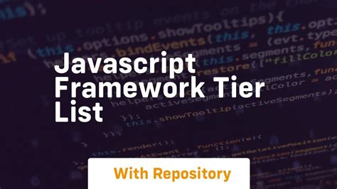 Javascript Framework Tier List YouTube
