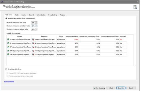 Advanced Web Script Generation Options Epp Docs