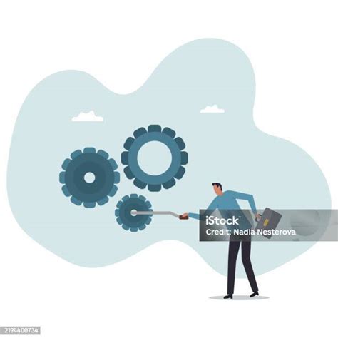 비즈니스 작업 흐름 팀을 이끌고 생산성과 효율성을 시작하는 리더십 작업 프로세스비즈니스 개념평면적인 성격 개념에 대한 스톡 벡터 아트 및 기타 이미지 Istock