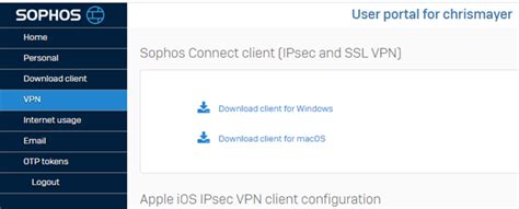 Attempts To Download Sophos Connect Client Ipsec And Ssl Vpn From An